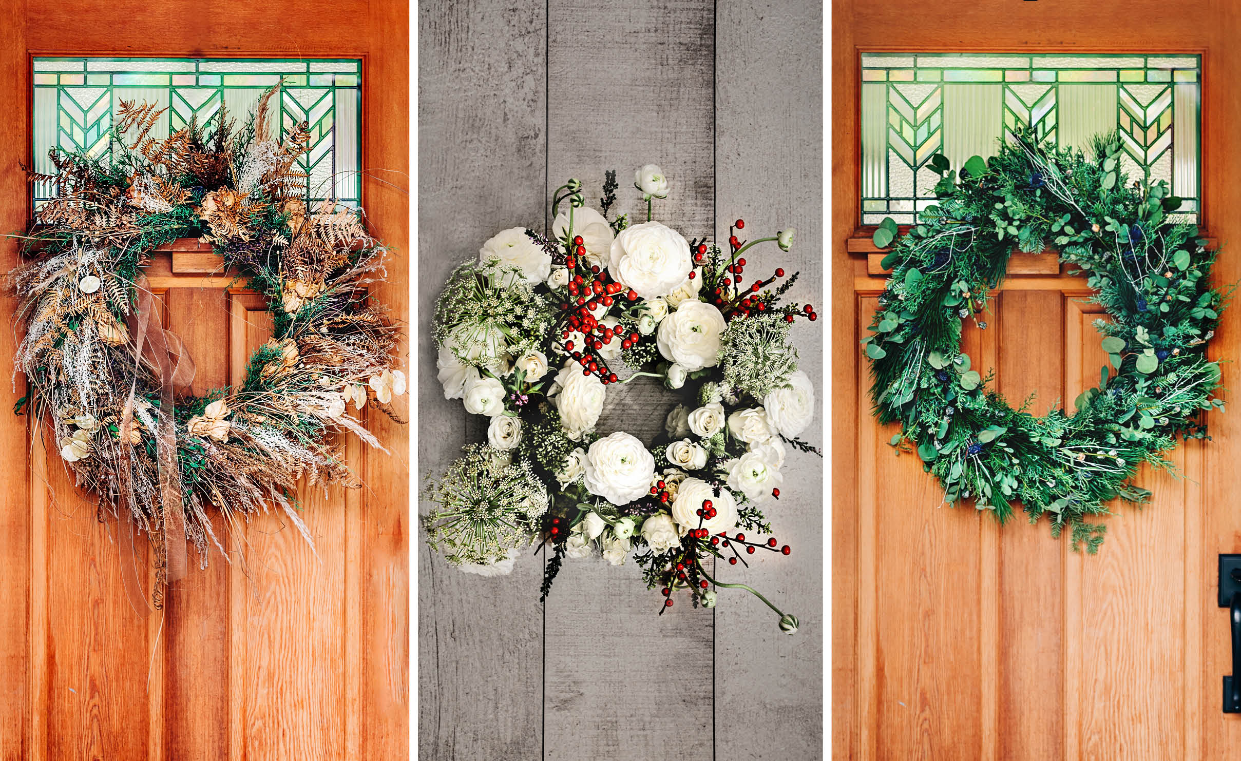 One Wreath, Three Ways - Seaside Magazine
